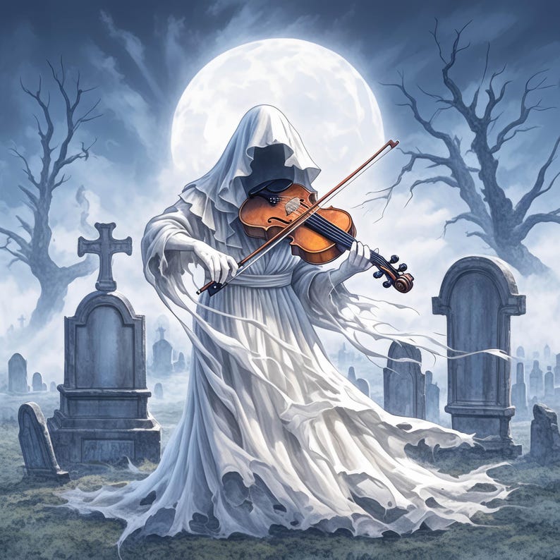 Musical Grim Reaper Clip Art 10 High Res Watercolor Jpgs Junk ...