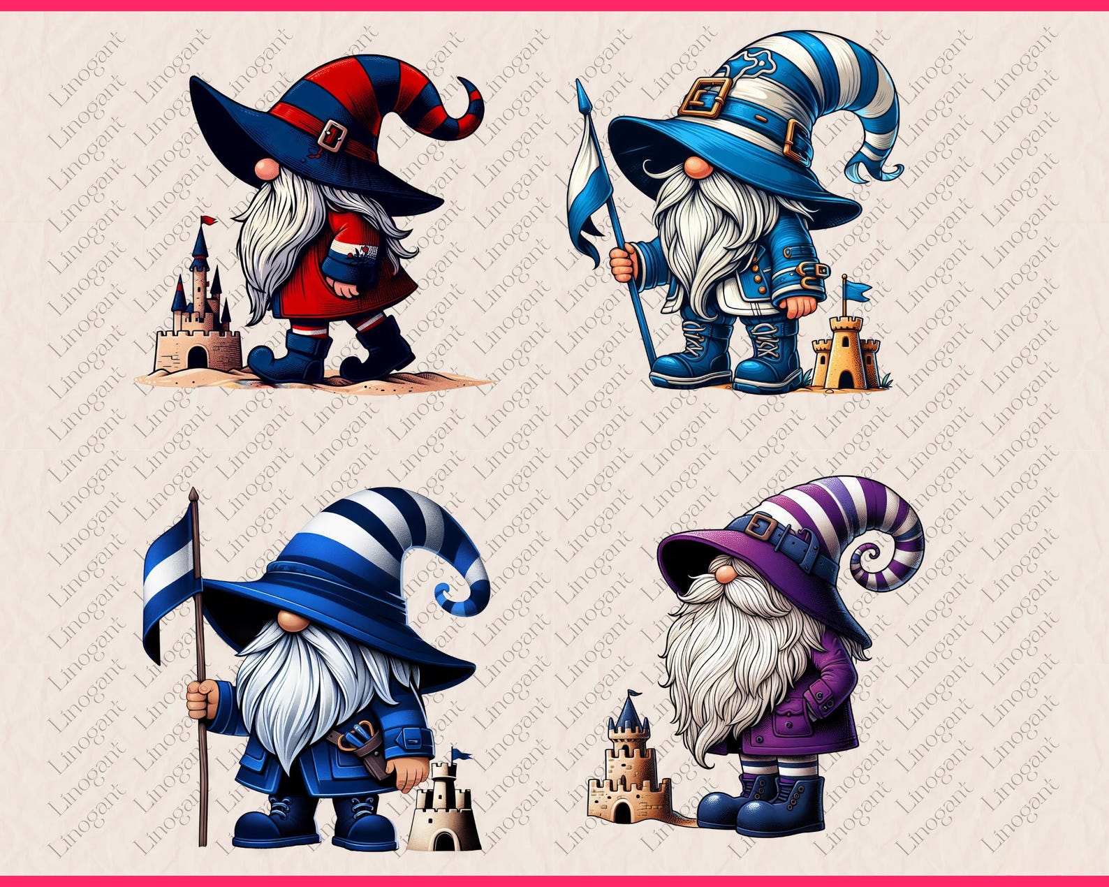 17 PNG Sand Castle Gnomes Clipart, Cute Gnome, Summer Gnome, Gnome ...