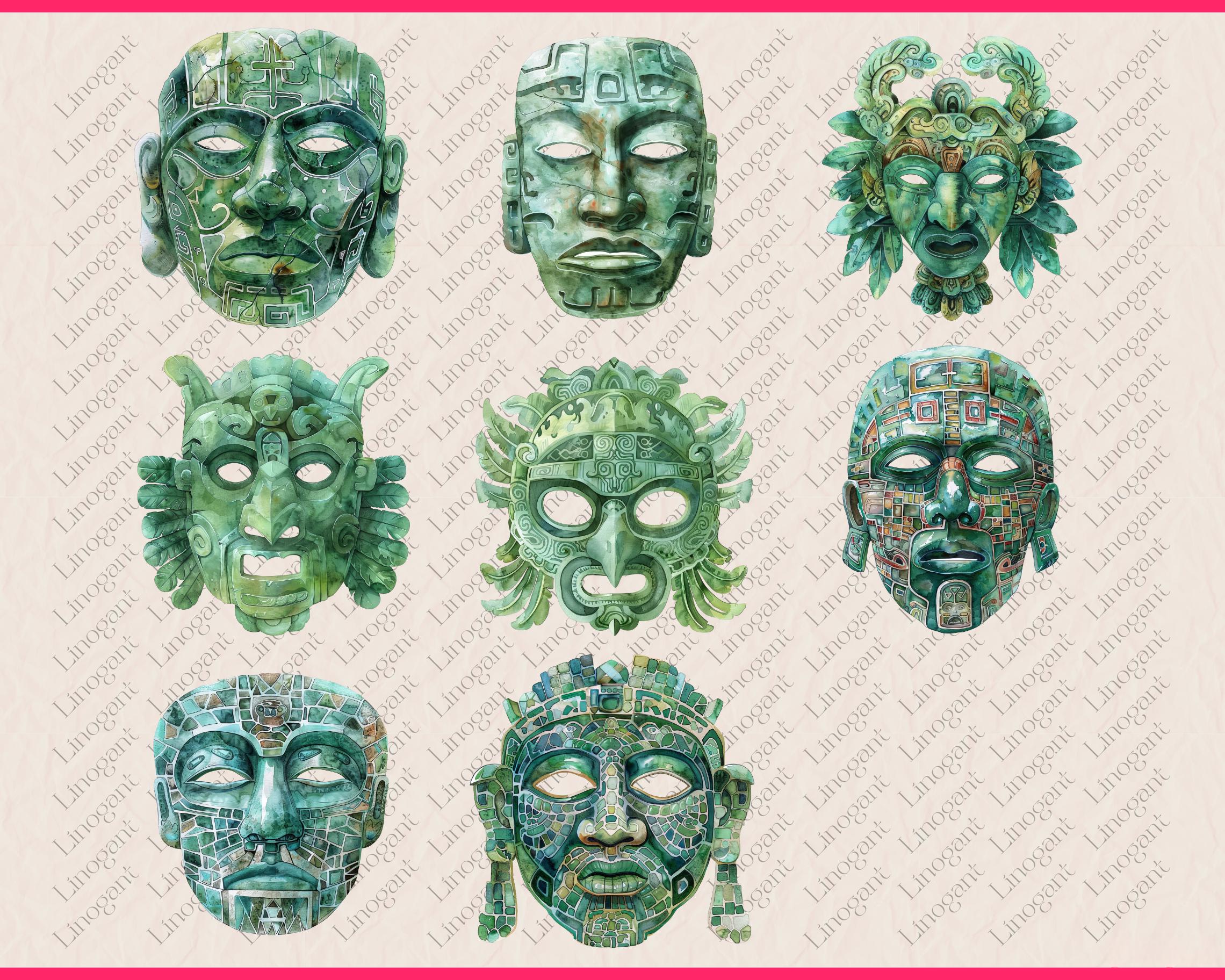 44 PNG Jade Mask Clipart | Tribal Mask Clipart, Aztec Mask, Native ...