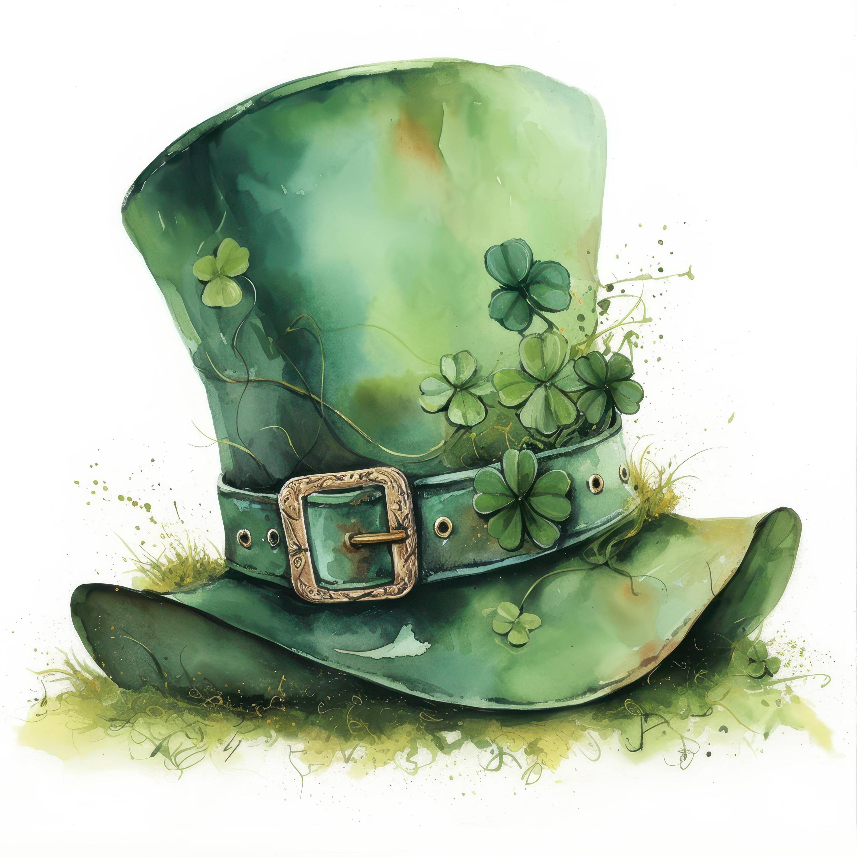 10 Leprechaun Hat Clipart Bundle, St. Patrick’s Day Accessory ...