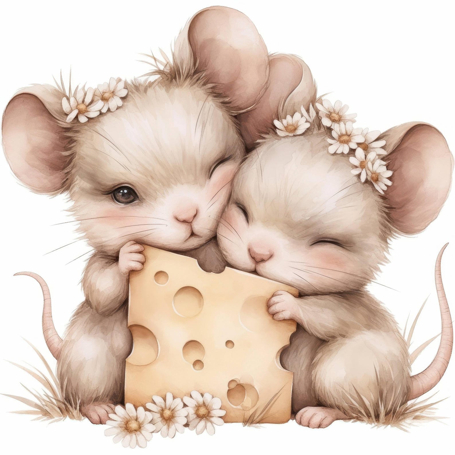 10 Woodland Mouse Family Clipart Bundle, Cute Mouse Illustration ...