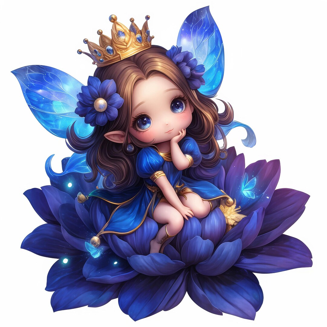 Fairy Princess With Flowers Clip Art 11 High Res Watercolor Jpgs Junk ...