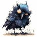 Grumpy Crow Clip Art 10 High Res Watercolor Jpgs Junk Journals ...