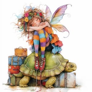 Quirky Turtle Clip Art 10 High Res Watercolor Jpgs for Junk Journaling ...