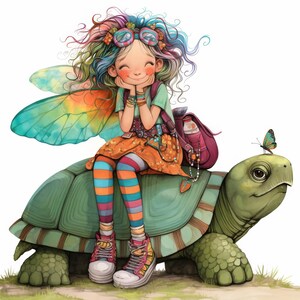 Quirky Turtle Clip Art 10 High Res Watercolor Jpgs for Junk Journaling ...