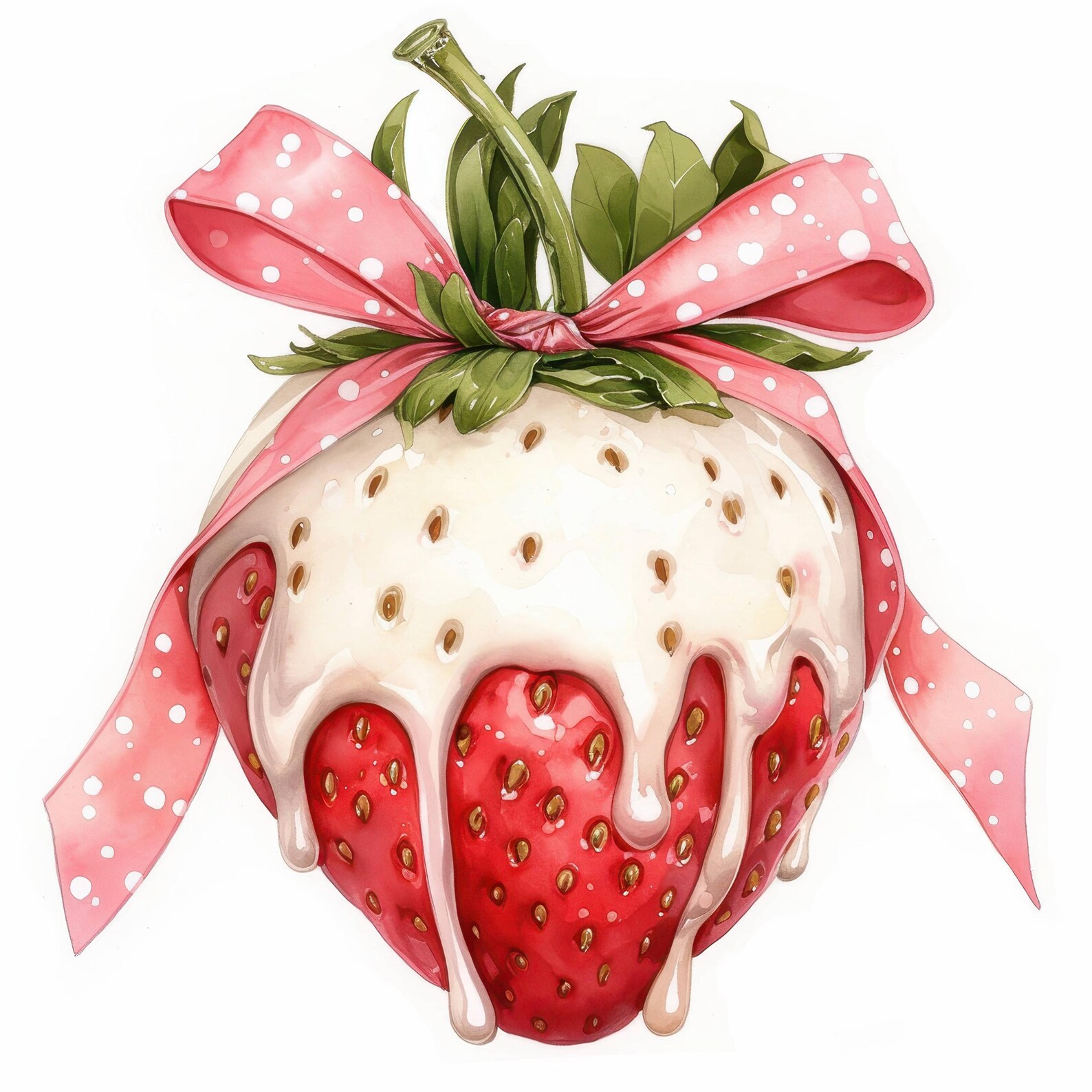 10 Chocolate Dipped Strawberry Clipart Bundle, Sweet Dessert Fruit Art ...