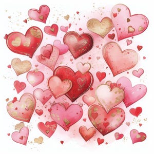 11 Valentine Heart Clipart Bundle, Cute Love Shape Illustration ...