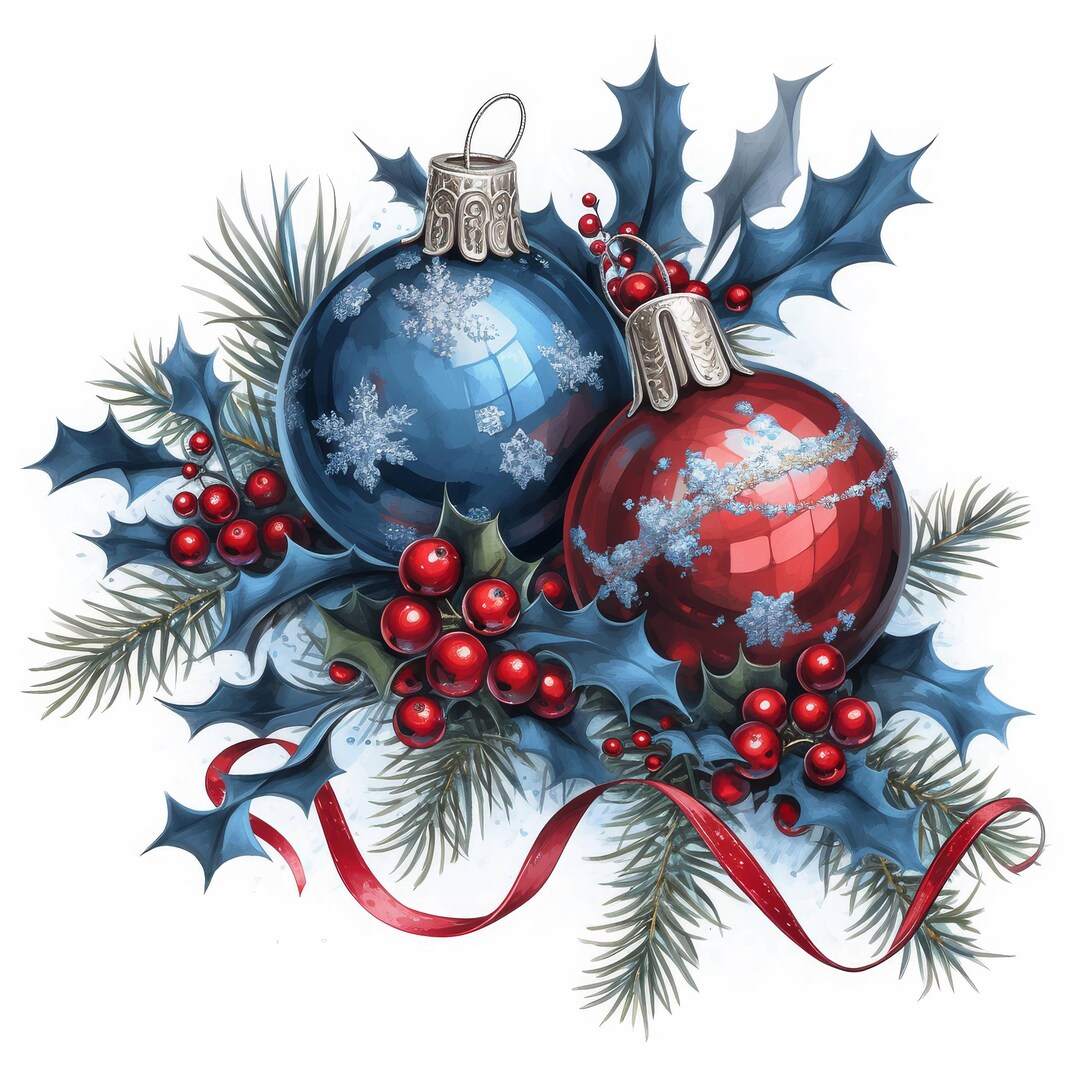 11 Christmas Clipart | Shiny Christmas Decoration Clipart | Printable ...