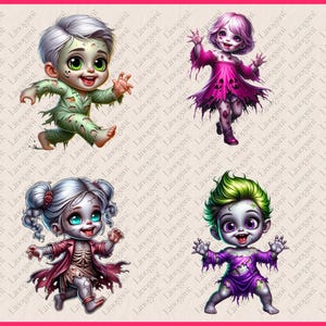 37 PNG Zombie Children Clipart, Cute Zombie, Halloween Baby Toddler ...
