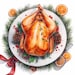 11 Roast Turkey Clipart Bundle, Festive Holiday Feast Illustration ...