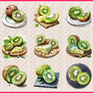 85 Kiwi Clipart | Desserts With Kiwi Tart, Ice Cream, Clipart ...