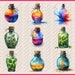 Watercolor Magical Potions Clipart Bundle, Flasks Clip Art Set, Fantasy ...