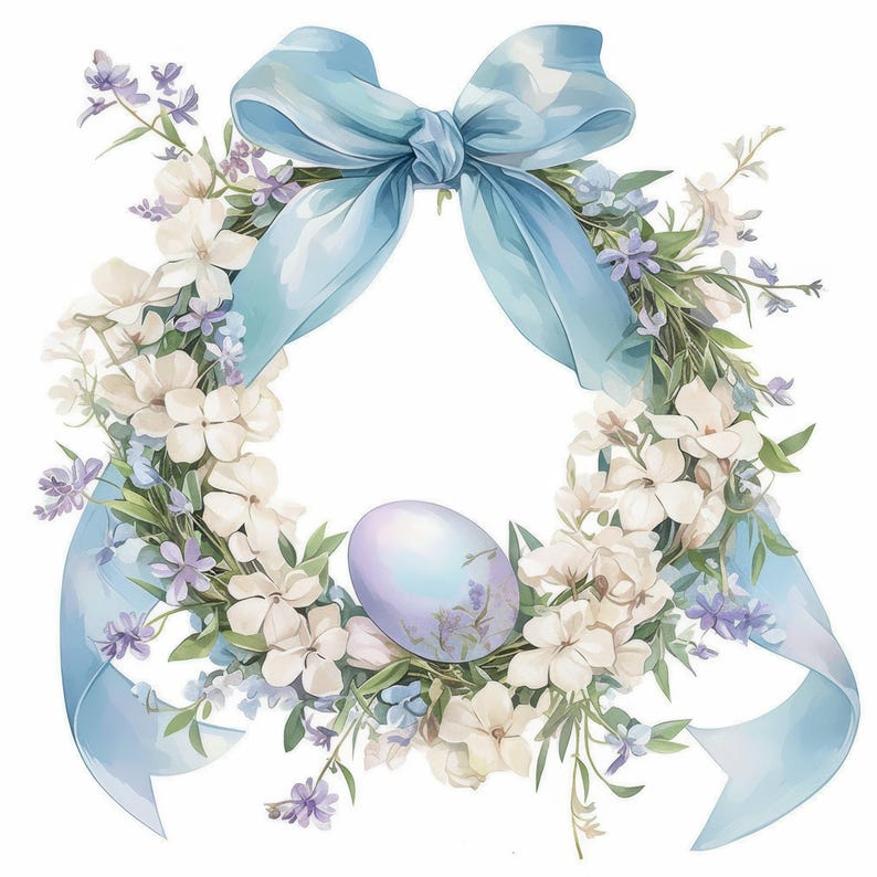 12 Floral Easter Egg Clipart Bundle, Bloom-filled Egg Designs ...