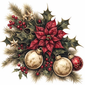 11 Christmas Clipart | Shiny Christmas Decoration Clipart | Printable ...