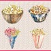 31 PNG Watercolor Popcorn Clipart, Pop Corn Print, Junk Food Graphics ...