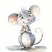 Cute Mouse Drawing Clipart 10 High Res Watercolor Jpgs for Junk ...