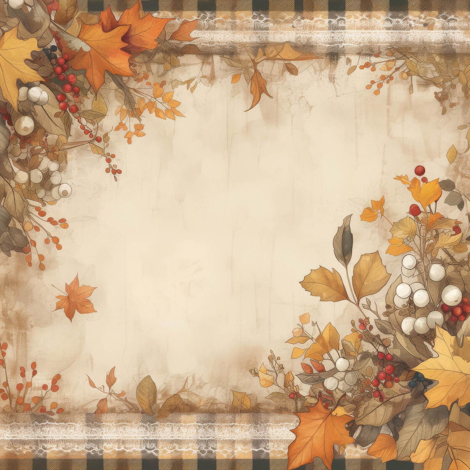 Autumn Tree Leaves Paper Clip Art Bundle 10 High Res Watercolor Jpgs ...