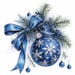 16 Blue Christmas Clipart Bundle, Cool Tone Holiday Decor Illustration ...