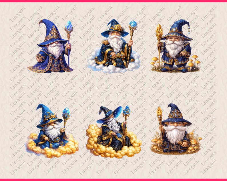 34 PNG Fantasy Wizard Gnome Clipart, Cute Gnomes, Magical Gnome, Gnome ...