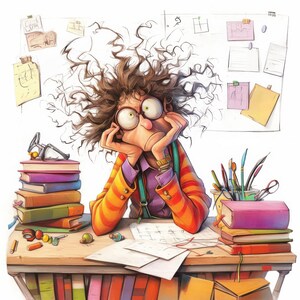 12 Quirky Eccentric Professor Clipart Bundle, Whimsy Illustration ...