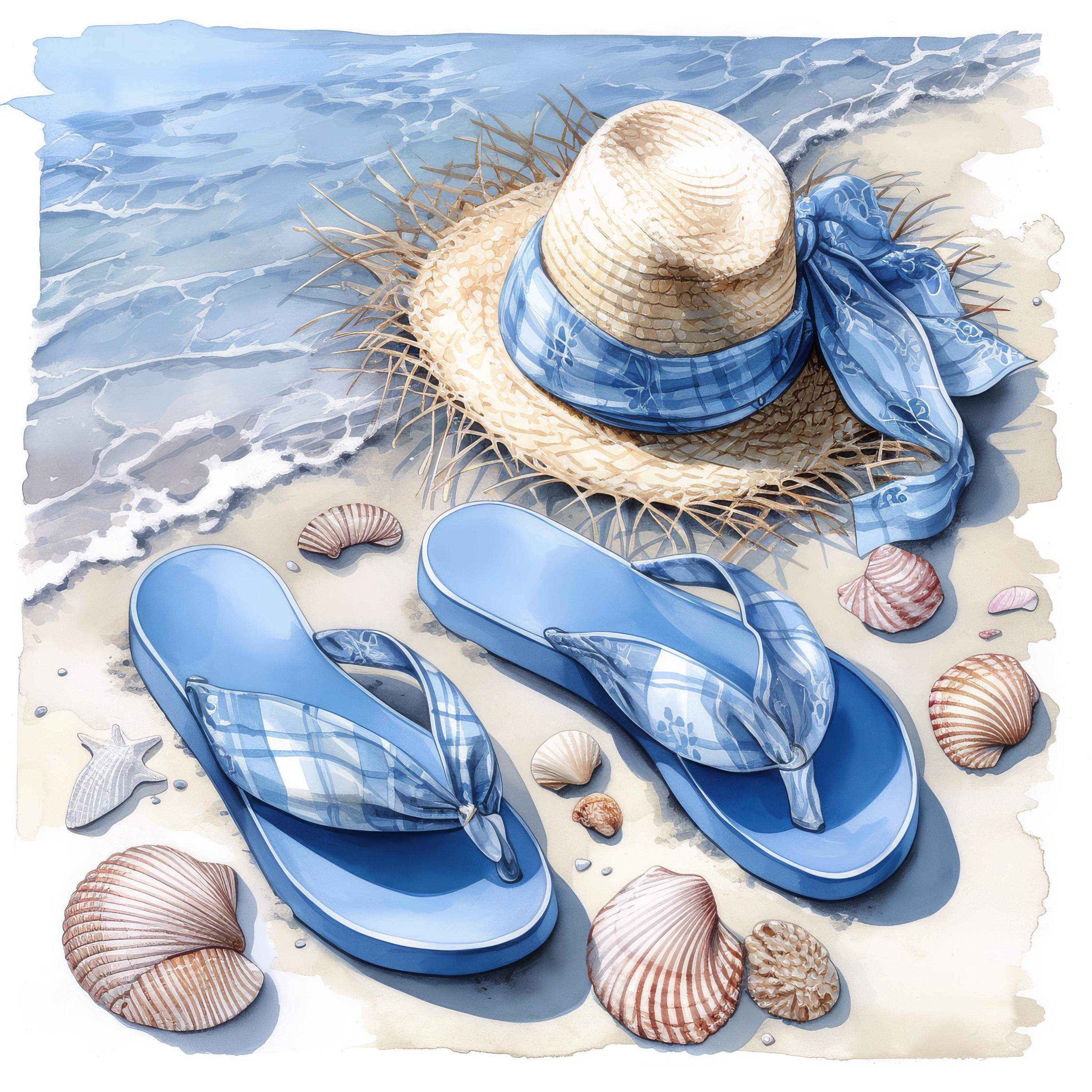 Sea Shell Scenery Clipart 11 High Res Watercolor Jpgs, Junk Journals ...