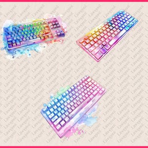 19 PNG Keyboard With Rainbow Colors Clipart, Gaming Keyboard Clipart ...