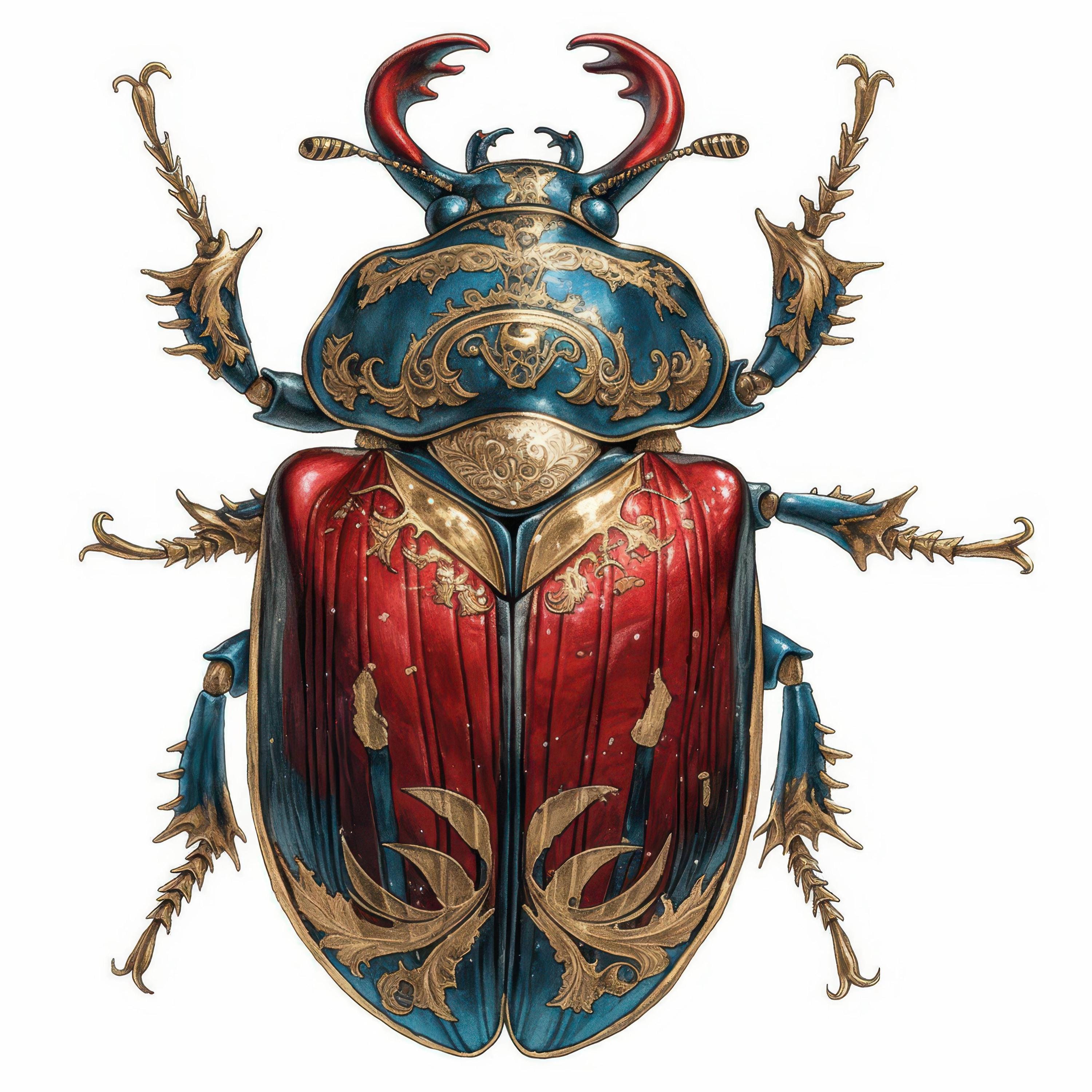 14 Cute Beetles Clipart Bundle, Scarab Design Illustration, Printable ...
