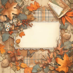 Autumn Tree Leaves Paper Clip Art Bundle 10 High Res Watercolor Jpgs ...