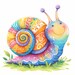 10 Happy Little Snail Clipart Bundle, Animal Illustration, Printable ...