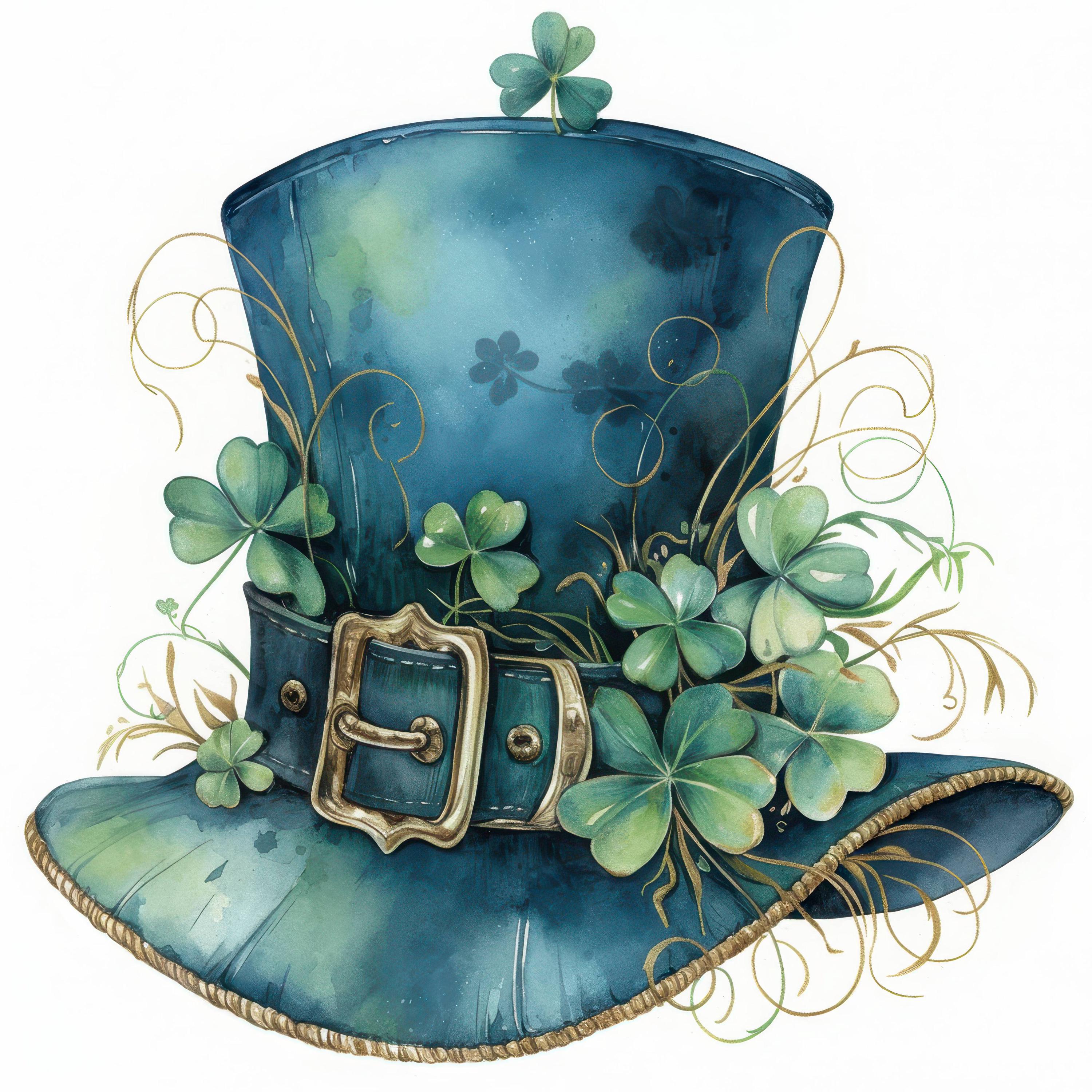 10 Leprechaun Hat Clipart Bundle, St. Patrick’s Day Accessory ...