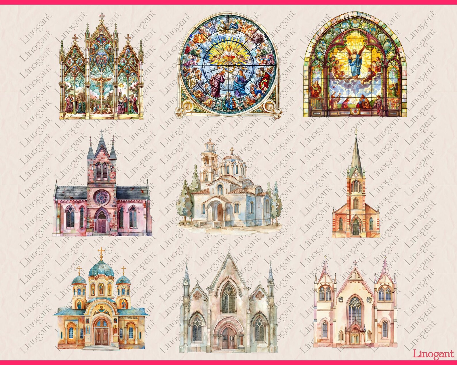 40 PNG Regency Church Clipart | Regency Era Building Design, Watercolor ...