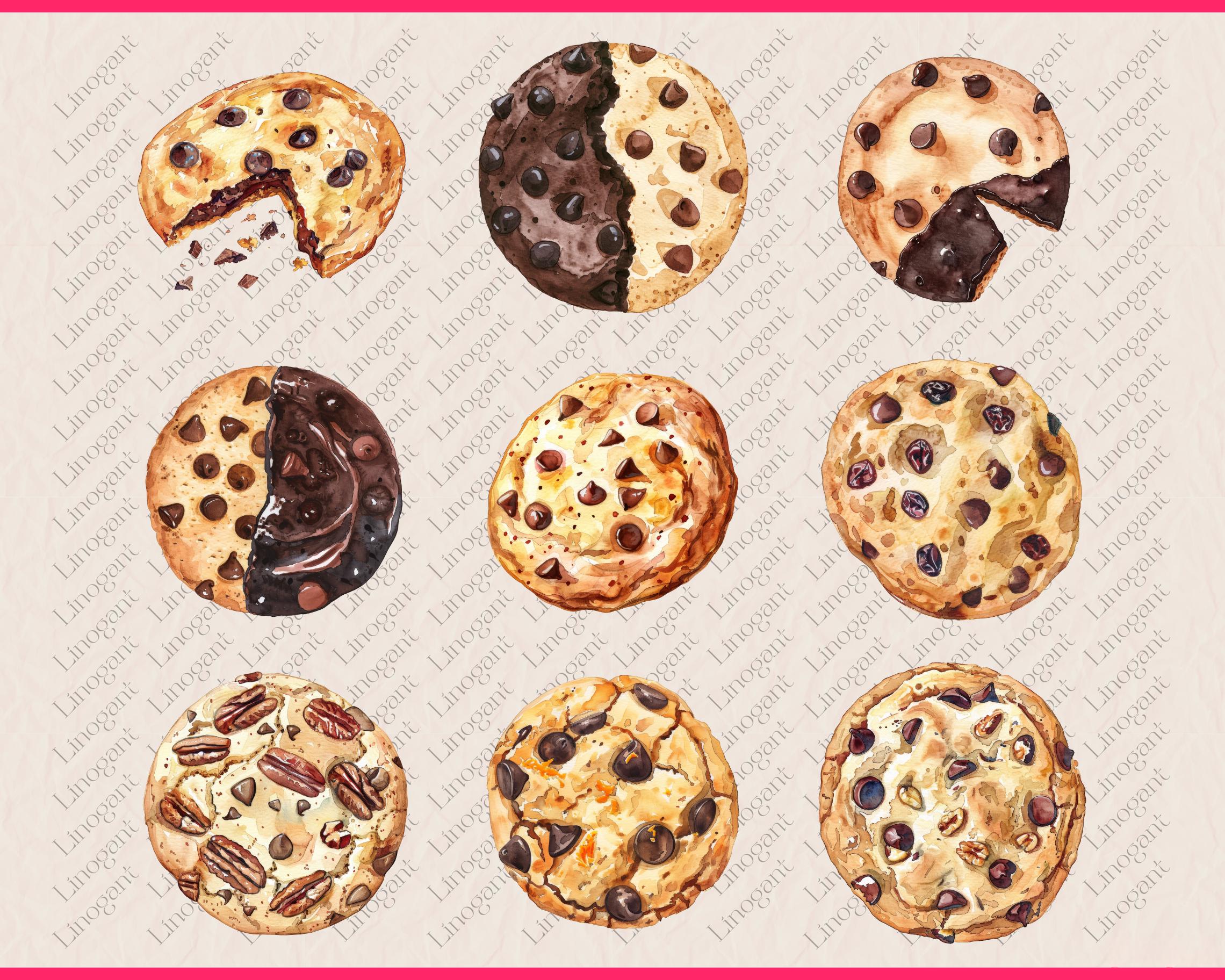 77 PNG Chocolate Chip Cookie Clipart, Tasty Chip Cookie With Mint ...