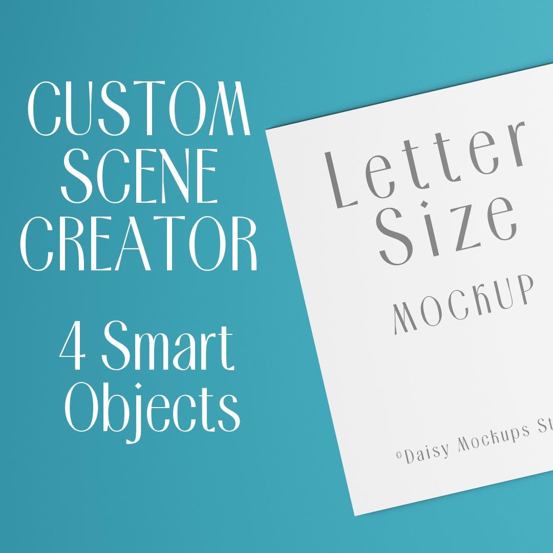 Letter Size Mockup, Letter Size US Mockup, Letter Size Template, Letter ...