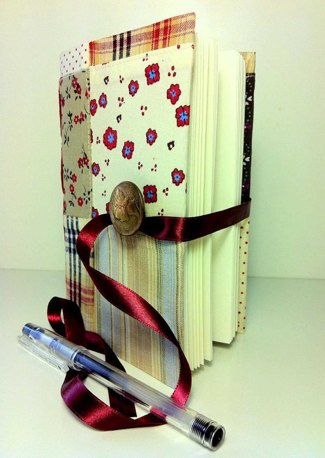 Beige Handmade Journal Notebook Diary Unlined Paper for Writing, Rag ...