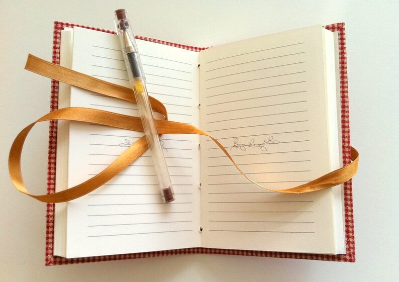 Red White Checkered Journal Diary Notebook Handmade Journals Blank ...