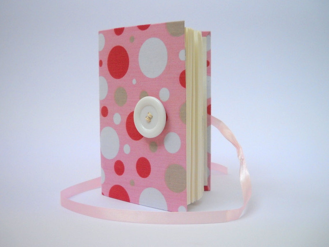 Pink Journal Notebook Diary Girls Journal Pink White Dotted Journal ...