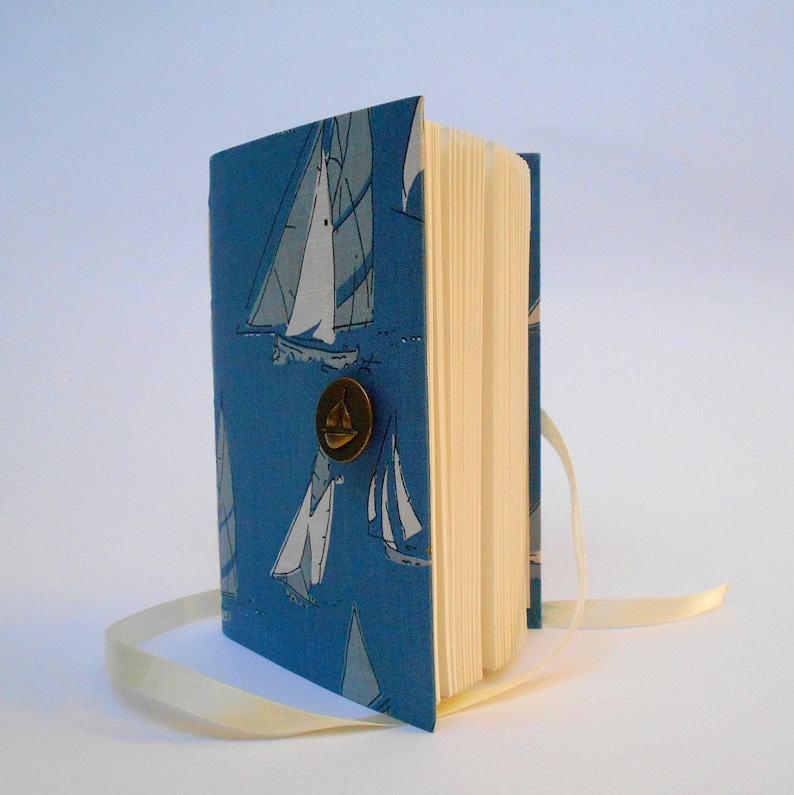 Blue Journal Notebook Sailboat Journal Diary Handmade Journals Blank ...