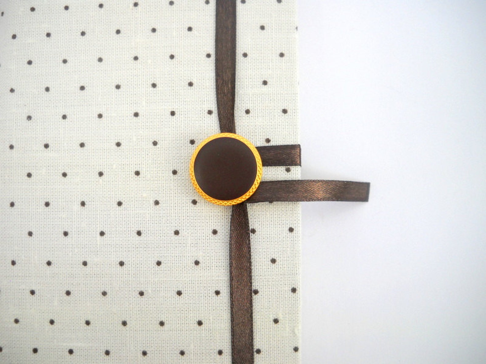 White Dotted Journal Notebook Diary Blank Paper Brown Tiny - Etsy