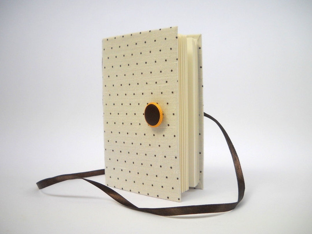 White Dotted Journal Notebook Diary Blank Paper, Brown Tiny Dots ...