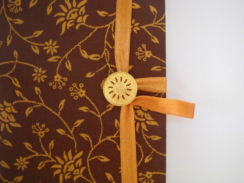 Gold Brown Journal Handmade Journal Leaves Journal Autumn Journal ...