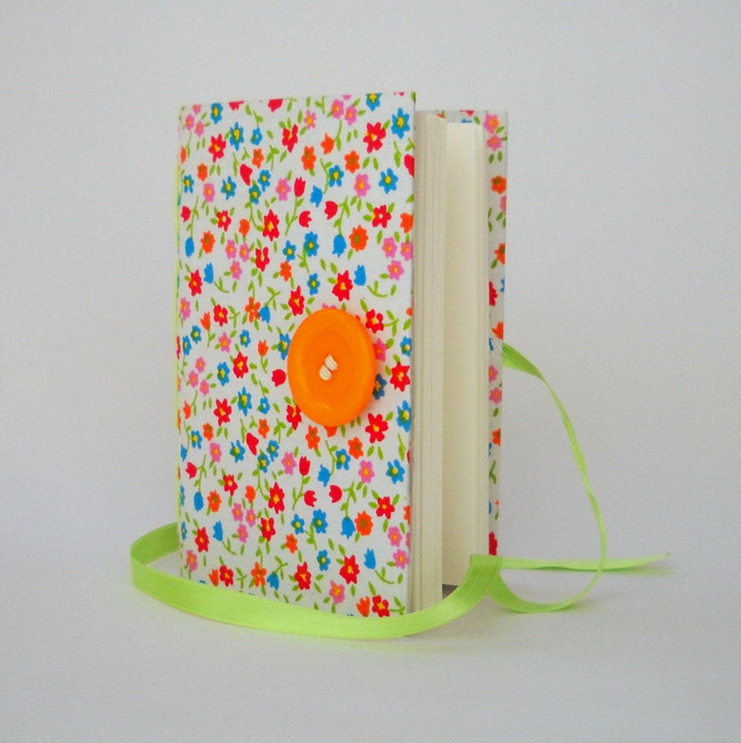White Journal Notebook Diary Colorful Flowers Personal Wrap Journal ...