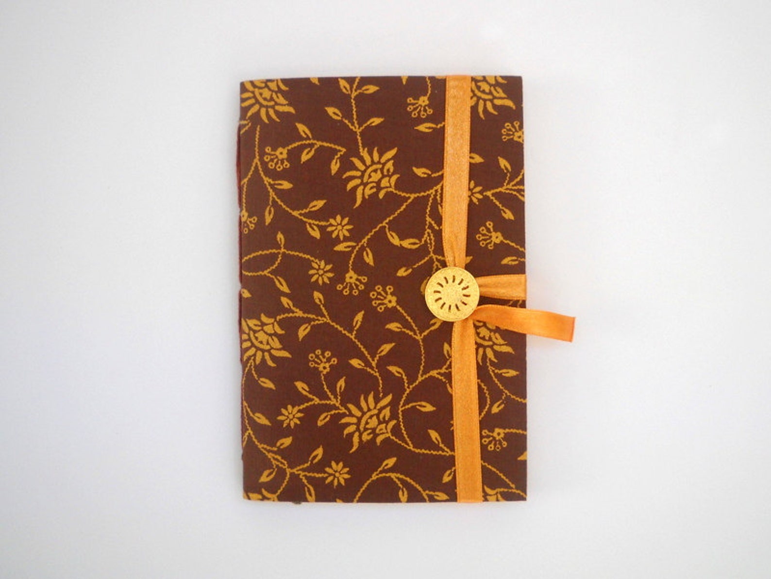 Gold Brown Journal Handmade Journal Leaves Journal Autumn Journal ...