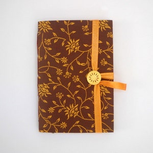Gold Brown Journal Handmade Journal Leaves Journal Autumn Journal ...