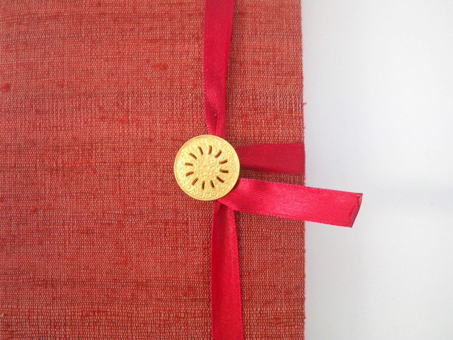 Red Journal Notebook Handmade Journal Blank Journal Brown Red Journal ...