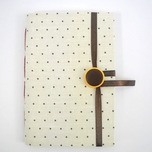 White Dotted Journal Notebook Diary Blank Paper, Brown Tiny Dots ...