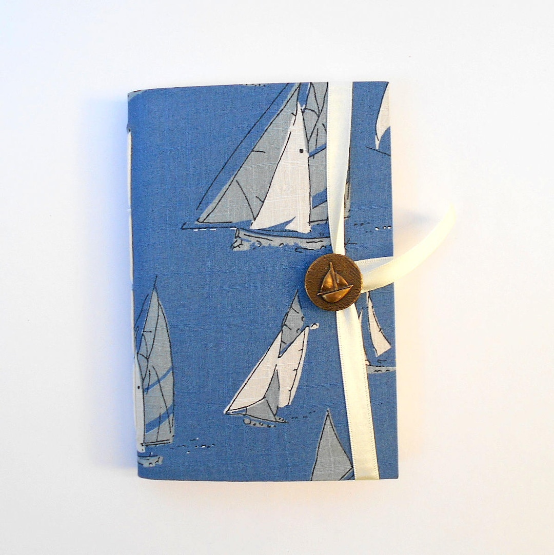 Blue Journal Notebook Sailboat Journal Diary Handmade Journals Blank ...
