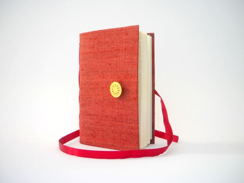 Red Journal Notebook Handmade Journal Blank Journal Brown Red Journal ...