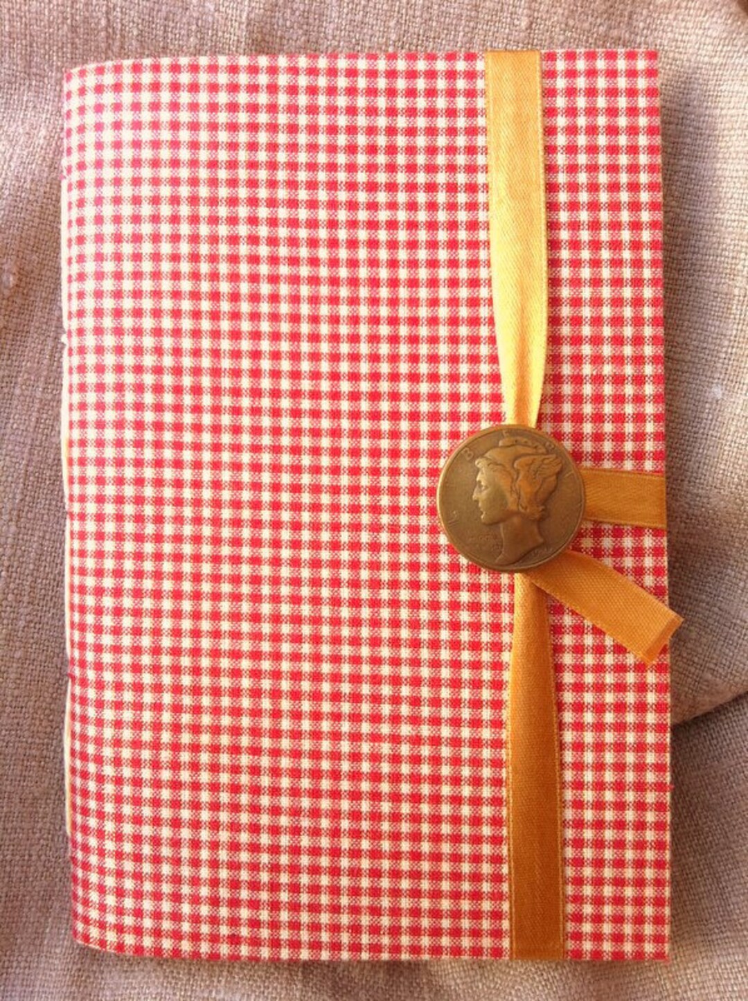 Red White Checkered Journal Diary Notebook Handmade Journals Blank ...