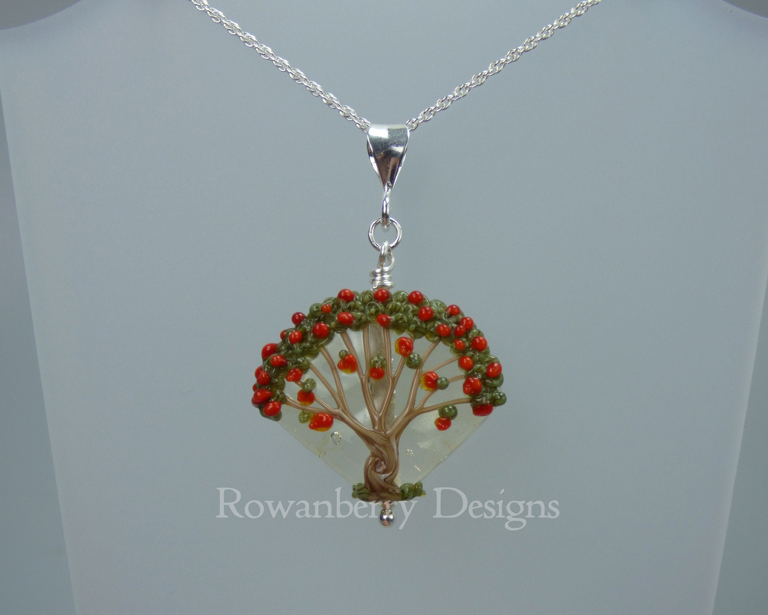 Rowan Berry Tree Pendant and Optional Chain - Art Nouveau Handmade ...