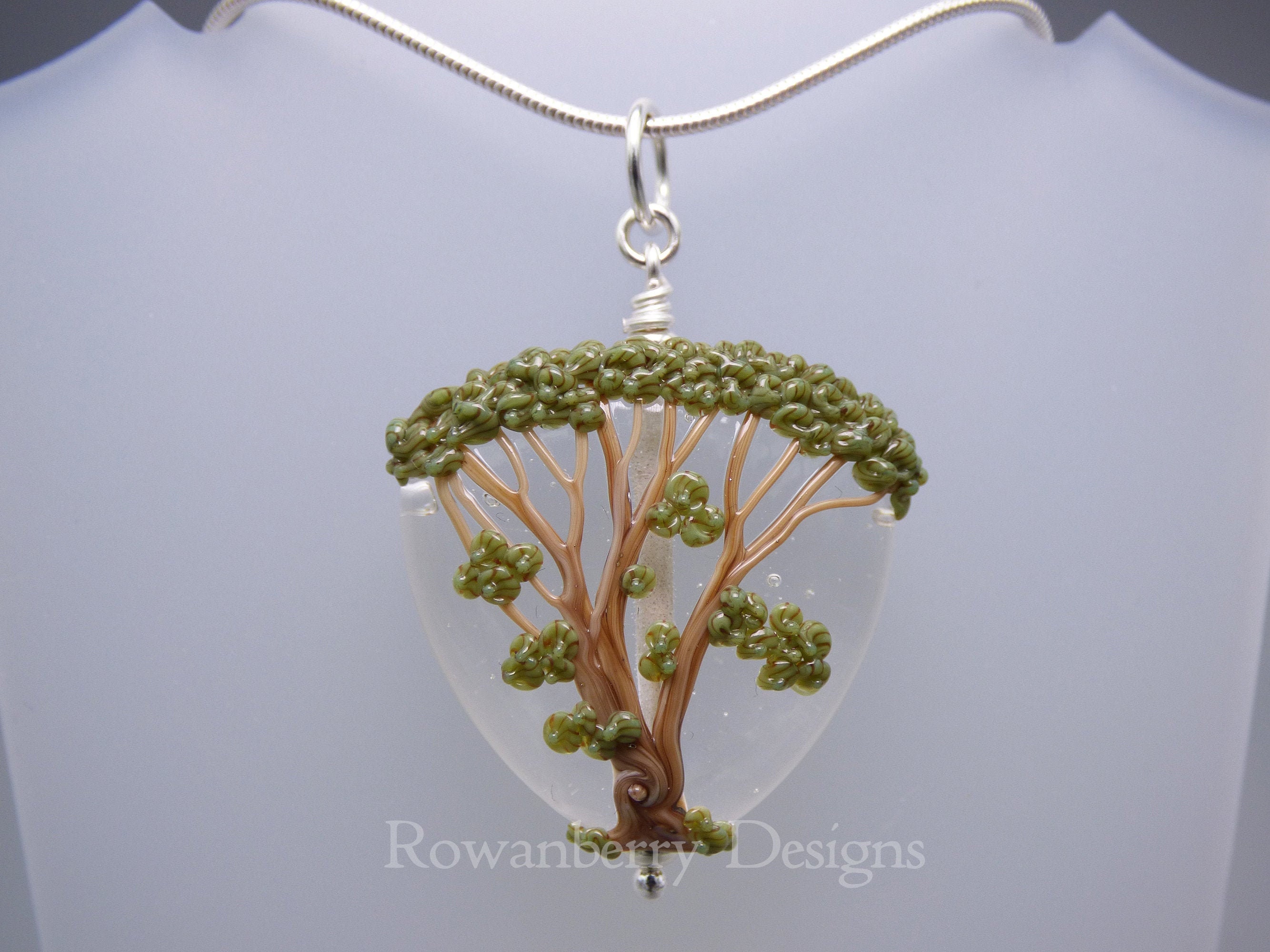 Summer Oak Tree - Pendant and (optional) Chain - Art Nouveau Handmade ...